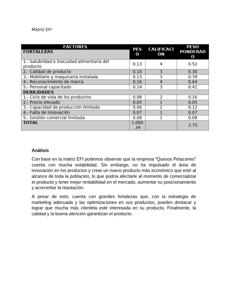 Matriz EFI | PDF