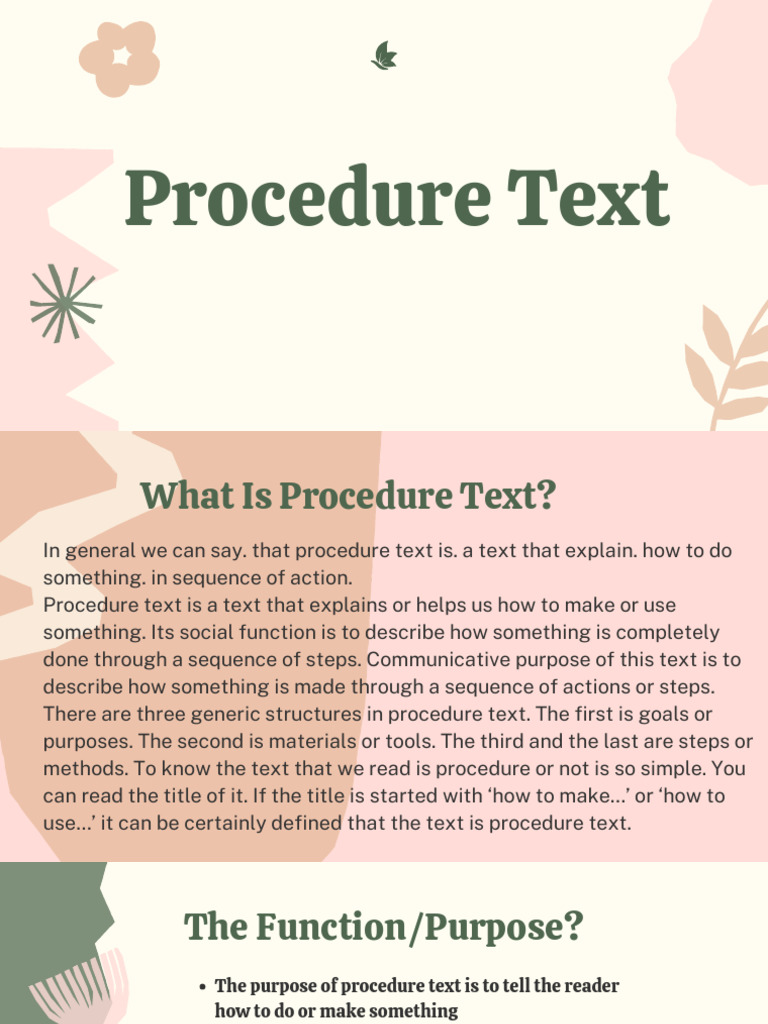 Procedure Text | PDF