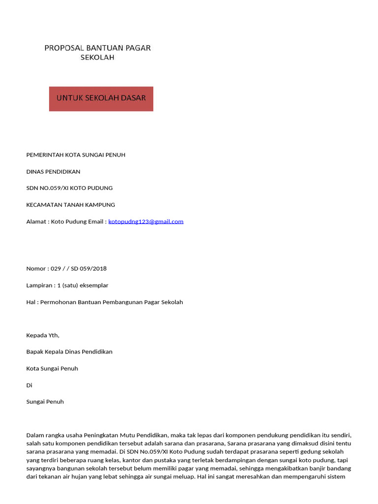 Contoh Proposal Pagar | PDF