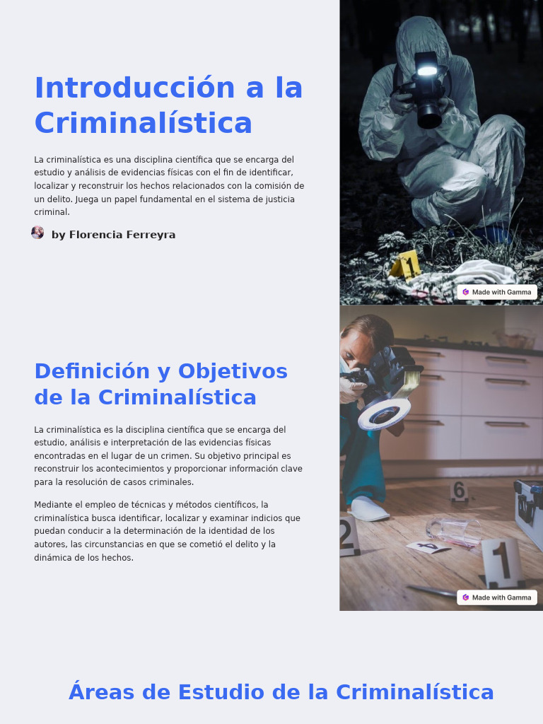 Introduccion A La Criminalistica | PDF