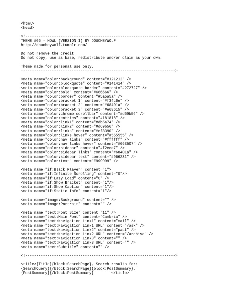 tumblr theme antigo | PDF