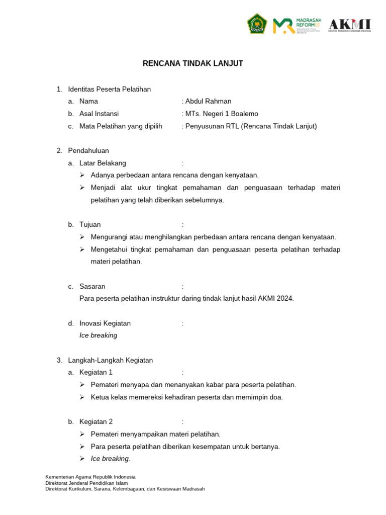 Format RTL 2024 | PDF