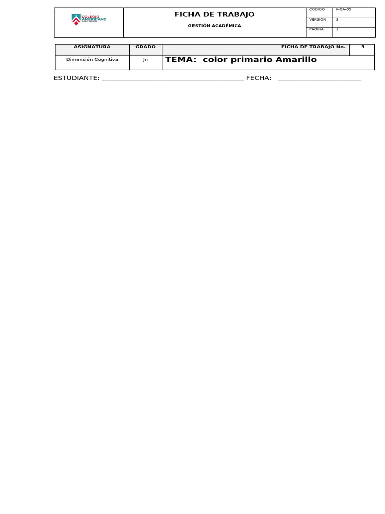 FDT 5ala10 GJN 1p Cog Colores Primarios y Secundarios | PDF | Color | Encendiendo
