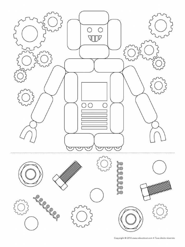 Robot - Découpage-Collage | PDF