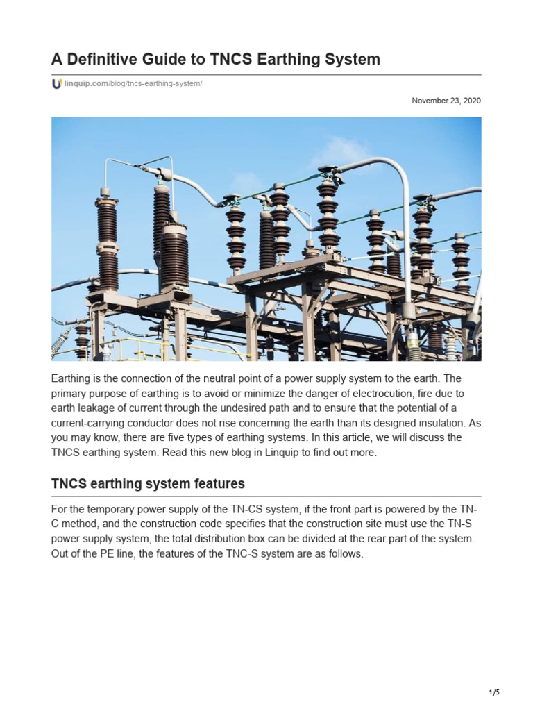 Understanding TNCS Earthing System | PDF | Electrical Wiring | Science ...