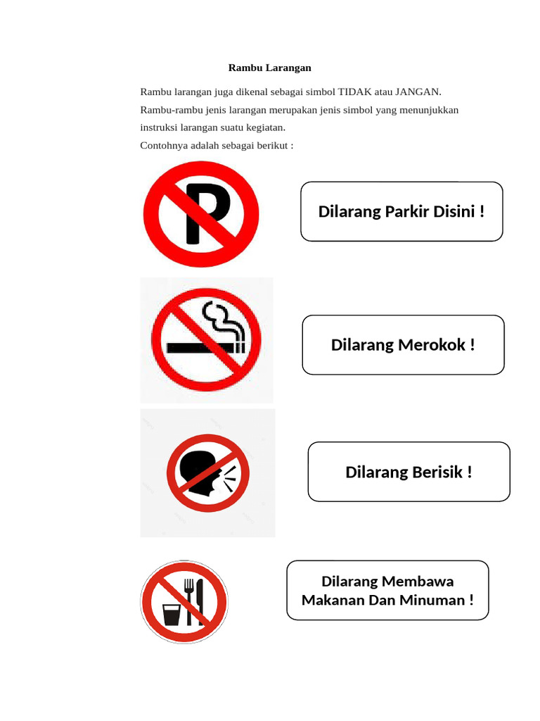 Rambu Larangan | PDF