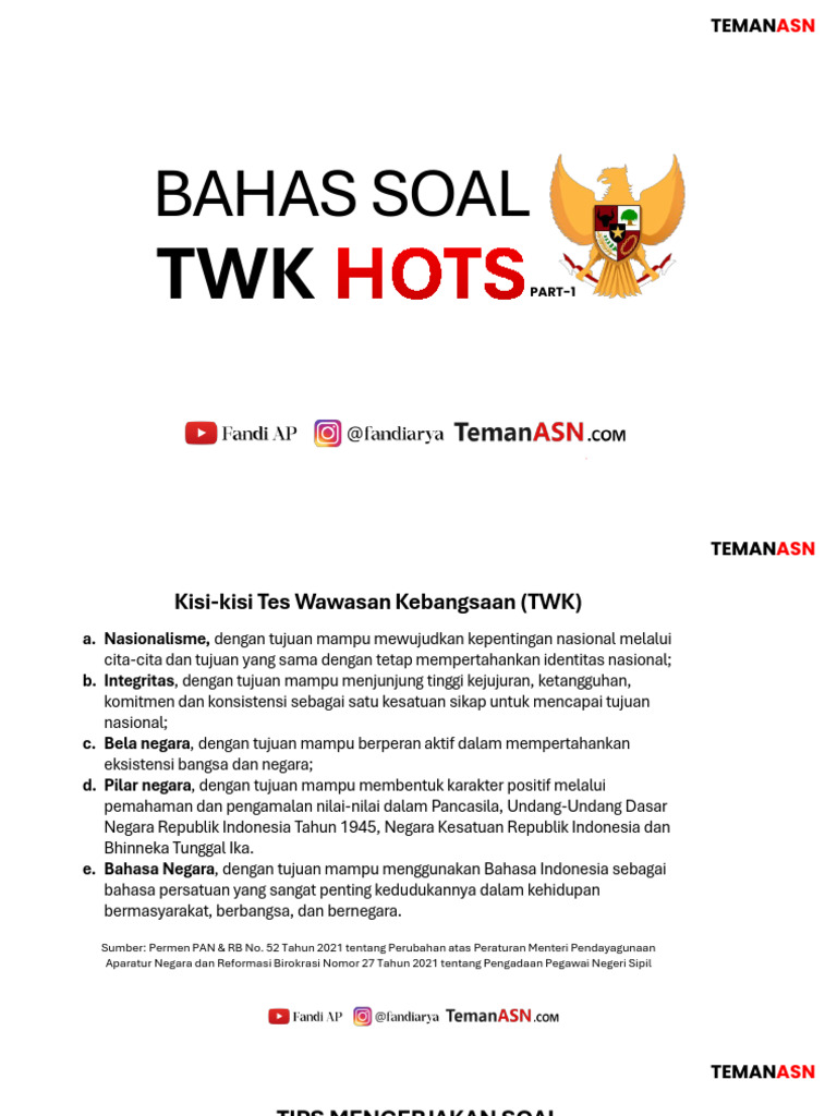 TWK HOTS 2024 Part 1 Dan 2 | PDF