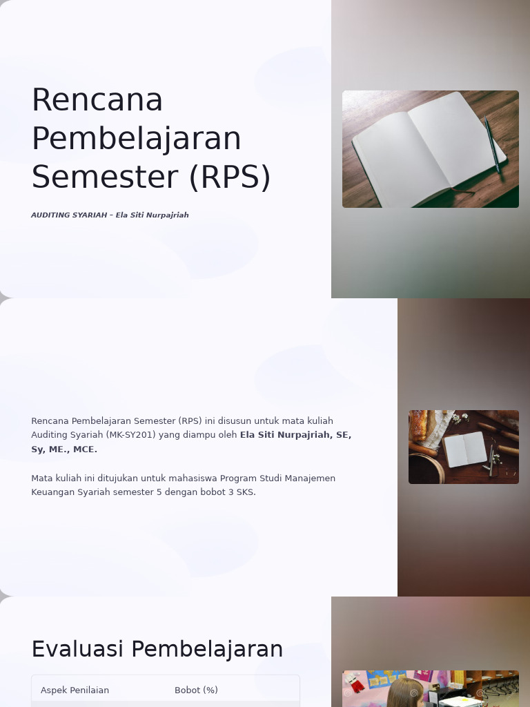 Rencana Pembelajaran Semester RPS | PDF Rencana Pembelajaran Semester RPS | PDF