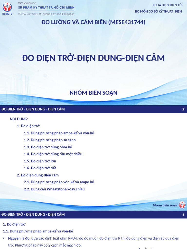 Chuong 4 - DO DIEN TRO, DIEN DUNG, DIEN CAM | PDF