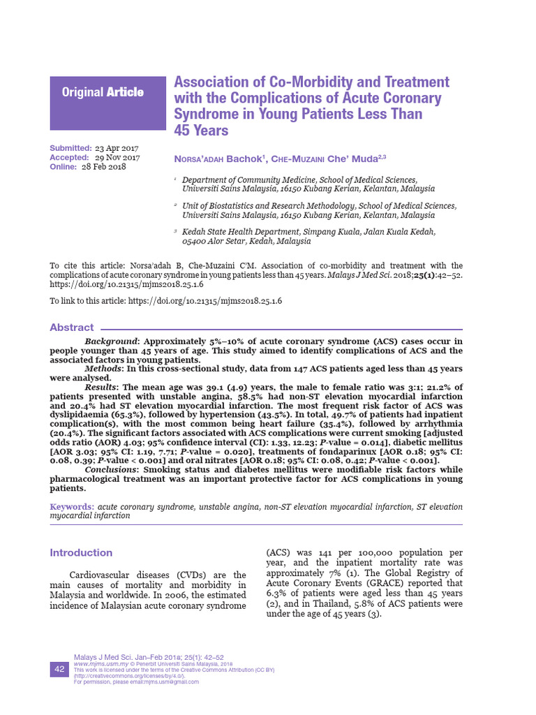 Association of Co Morbidity and Treatment With The 4tx9osx9ww | PDF