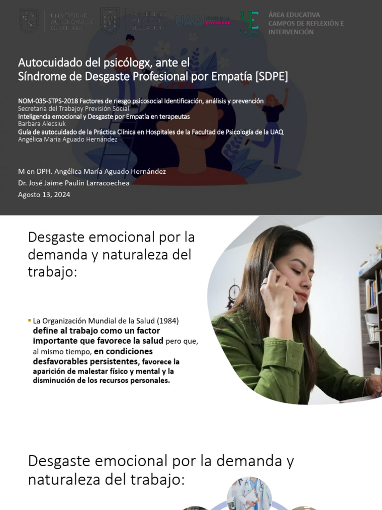 TEMA 3 - Autocuidado Del Psicólogx Ante El SDPE 2024 | PDF