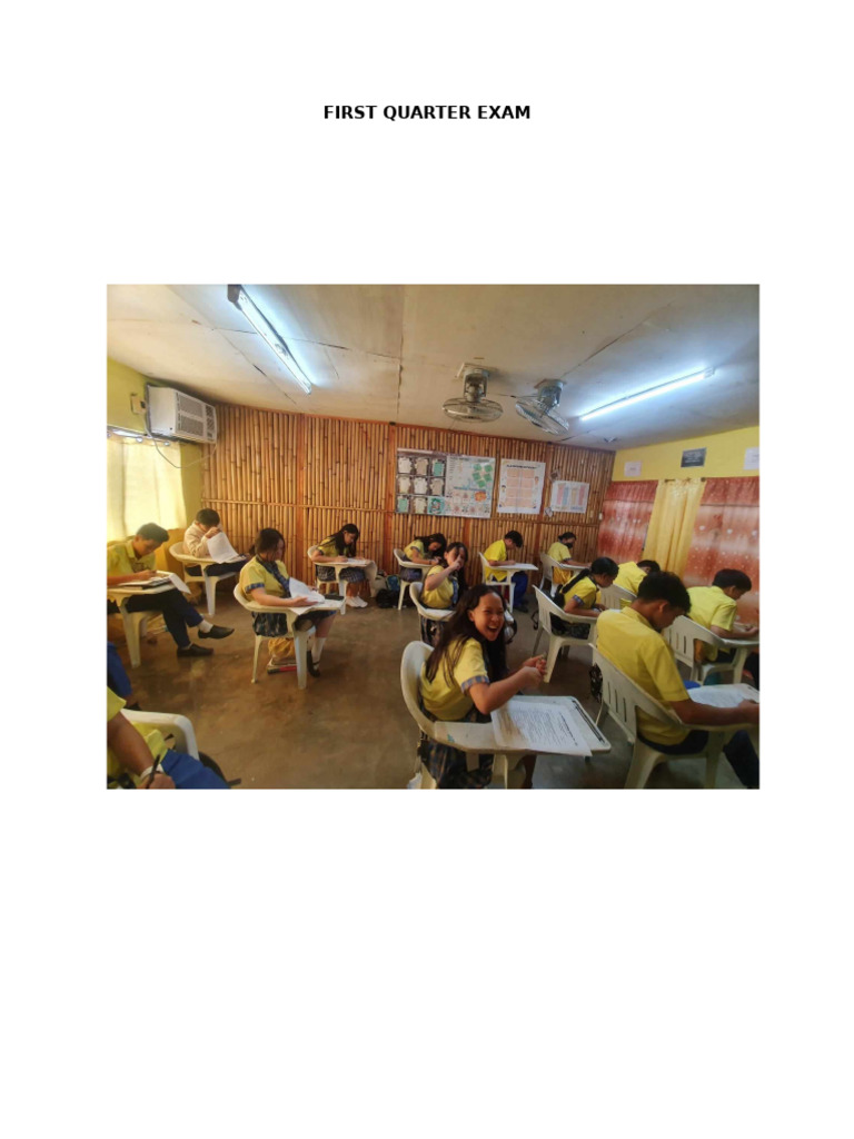 FIRST QUARTER EXAM | PDF