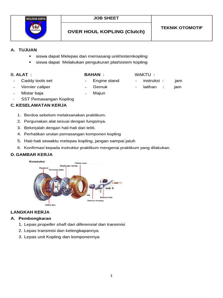 Job Sheet Kopling 3 | PDF