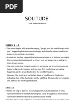 Solitude Poem Notes | PDF | Happiness