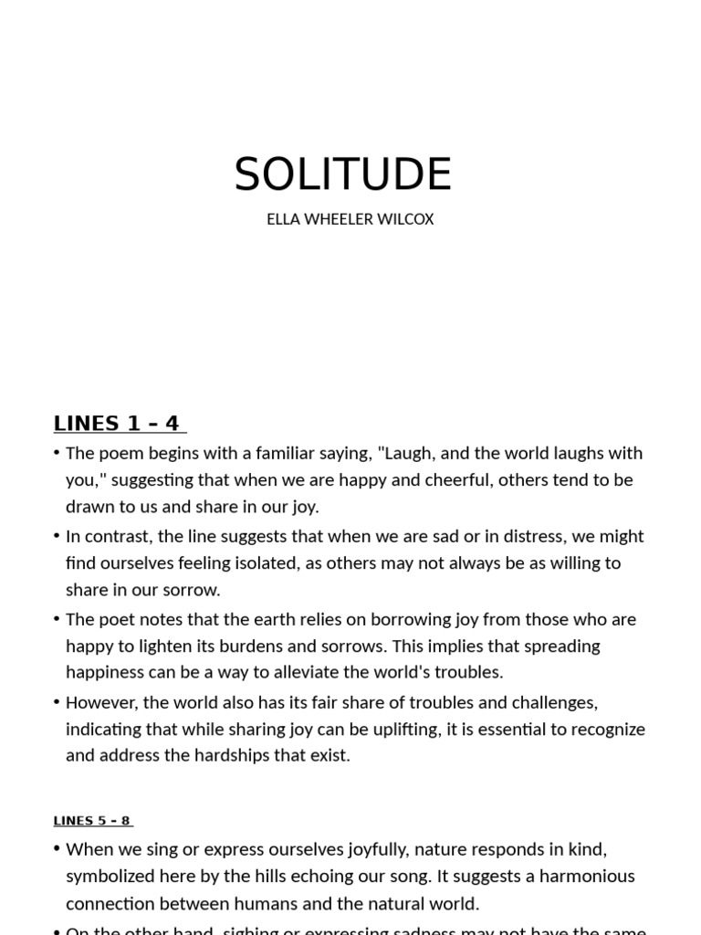 SOLITUDE | PDF | Solitude | Psychology