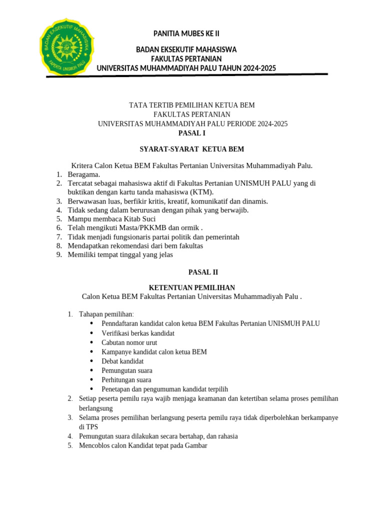 Tatib Panlih 2023 | PDF