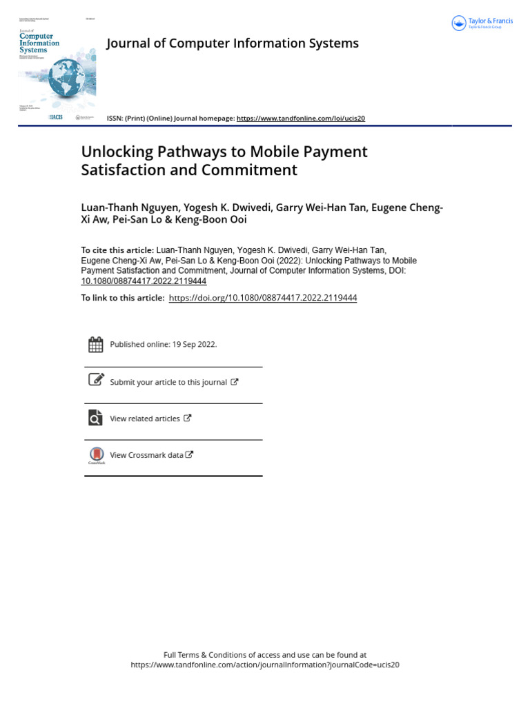 Unlocking Pathways To Mobile Payment | PDF