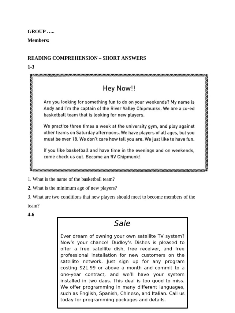 Reading Comprehension 20 Cau | PDF