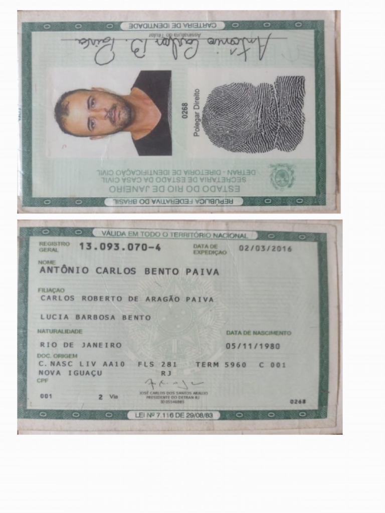 Identidade e Cpf-Pai | PDF