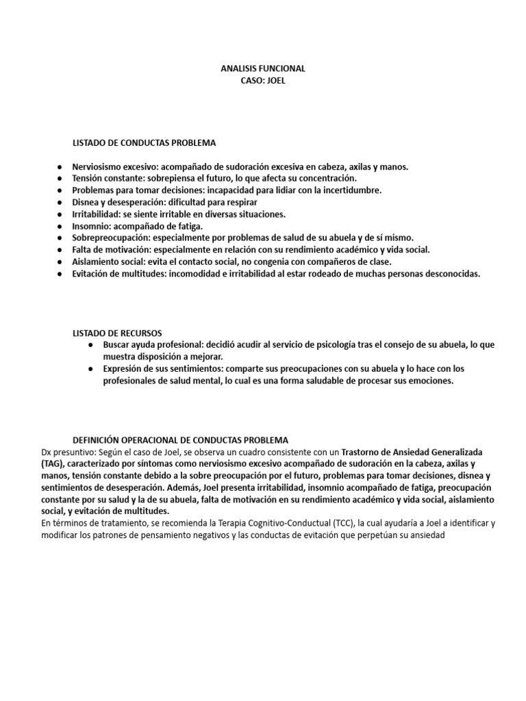 Caso Tarea Joel - Abxwxabam9 | PDF