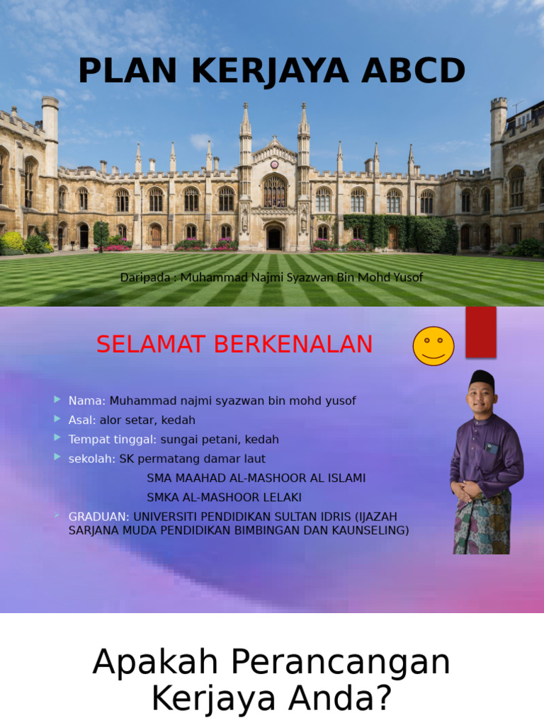 Plan Kerjaya Abcd | PDF