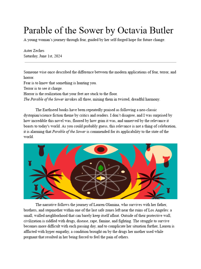 Final Book Report - Parable of The Sower | PDF