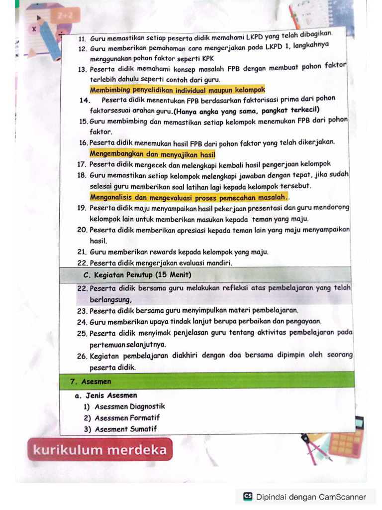 1.3 Model Refleksi MTK Kls 5 | PDF