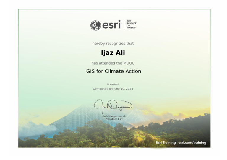 GIS for Climate Action_Certificate_06102024 | PDF