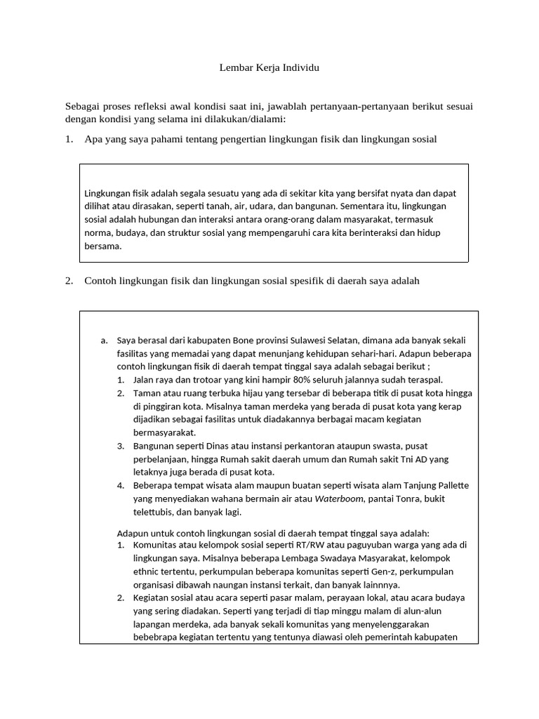 Lembar Kerja Individu | PDF