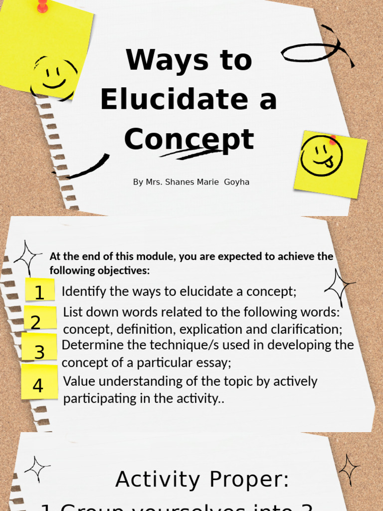 Ways To Elucidate A Concept Eng - Acad | PDF
