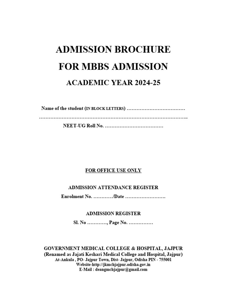 Admission Brochure Academic Year 2024-25 | PDF