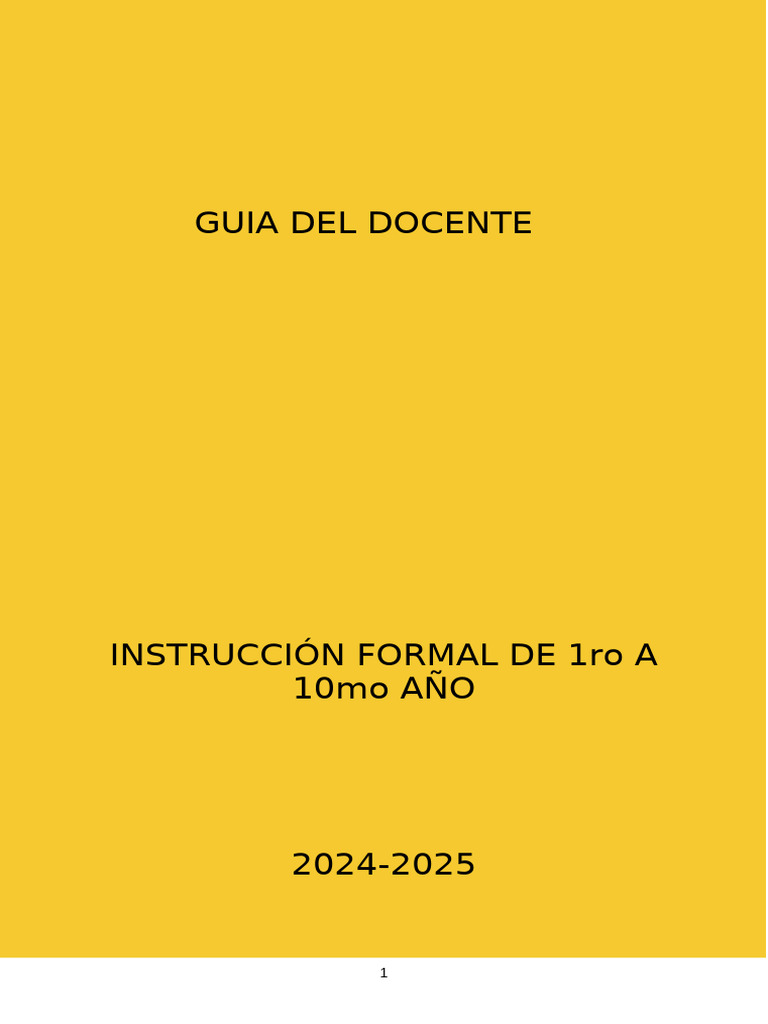 Guia del Docente instrucción formal | PDF Guia del Docente instrucción formal | PDF