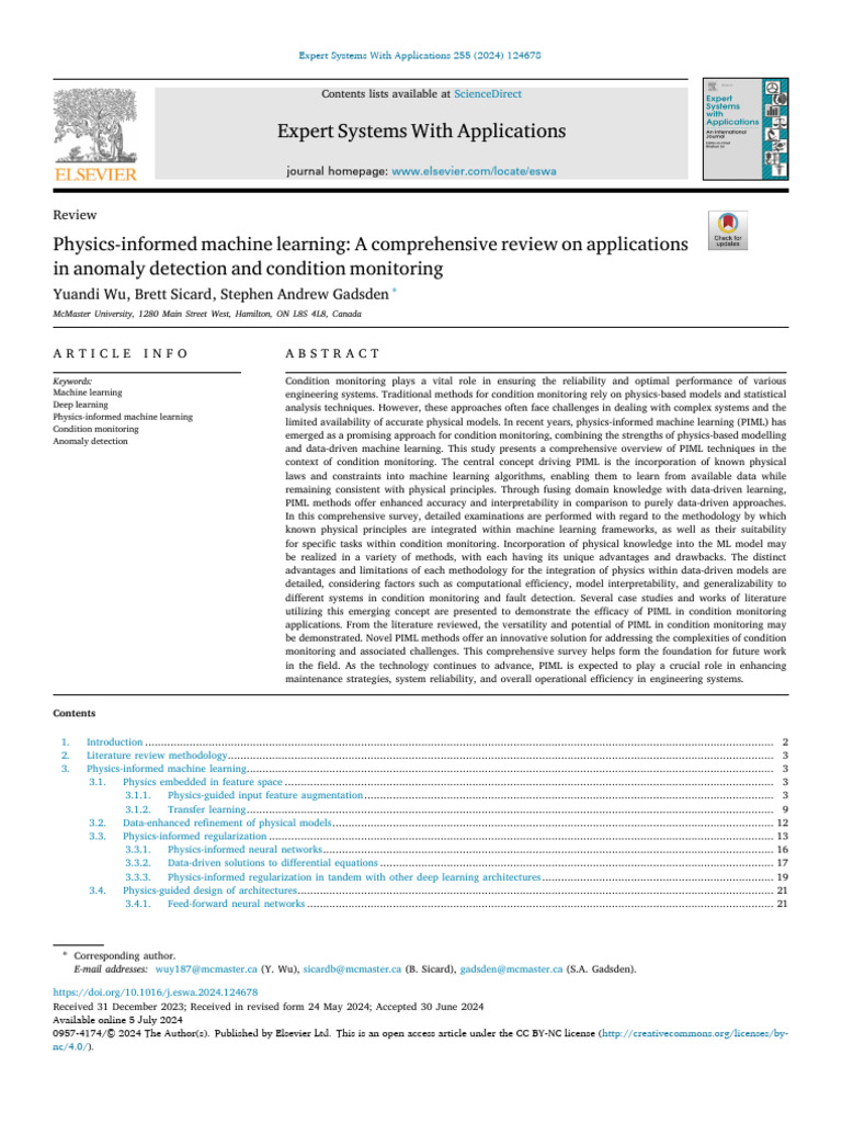 Physics-Informed Machine Learning A Comprehensive Review On Applications in Anomaly Detection ...
