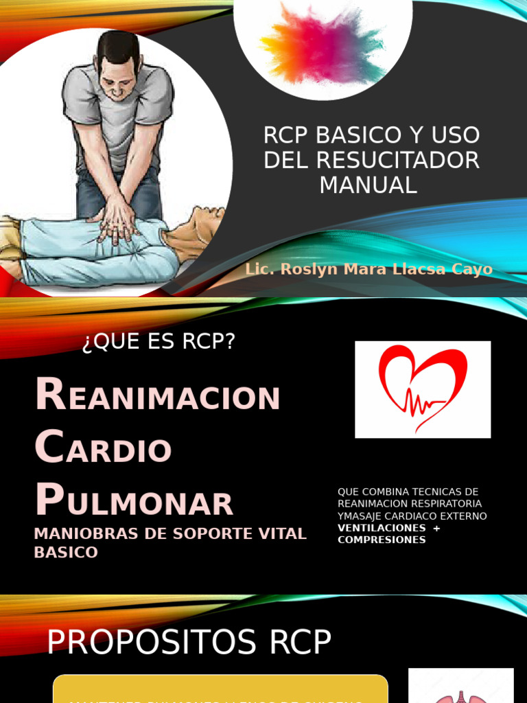 RCP Basico y Uso Del Resucitador Manual | PDF | Science & Mathematics