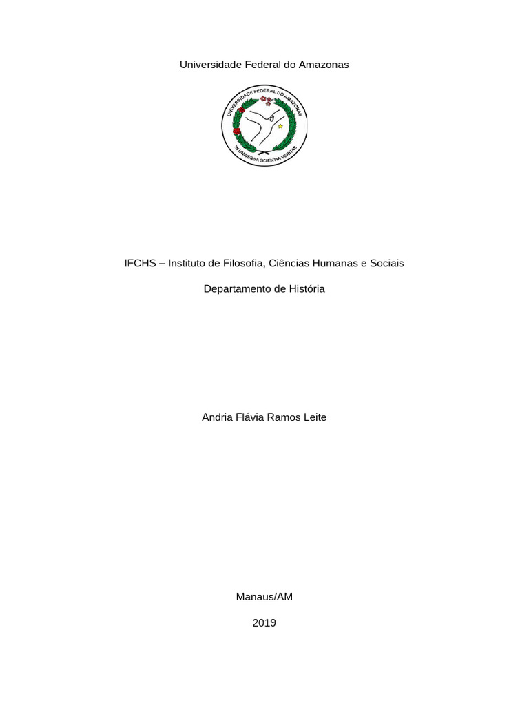 Capa de Trabalho Ufam | PDF