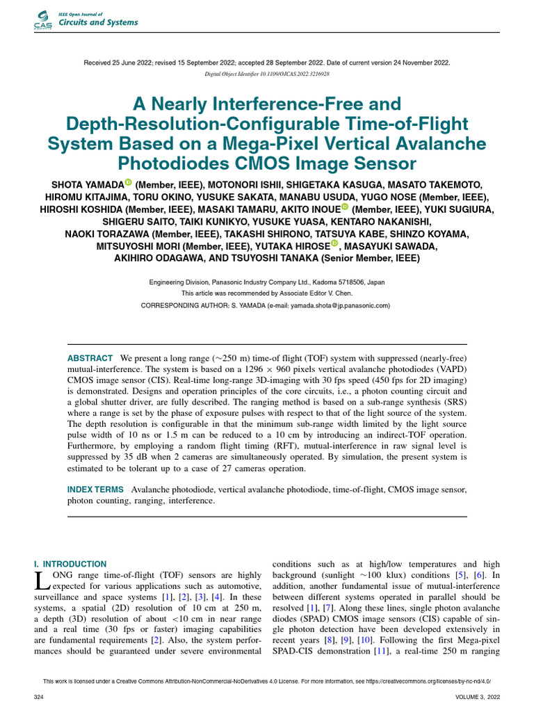 A Nearly Interference-Free and Depth-Resolution-Configurable Time-of ... A Nearly Interference-Free and Depth-Resolution-Configurable Time-of ...