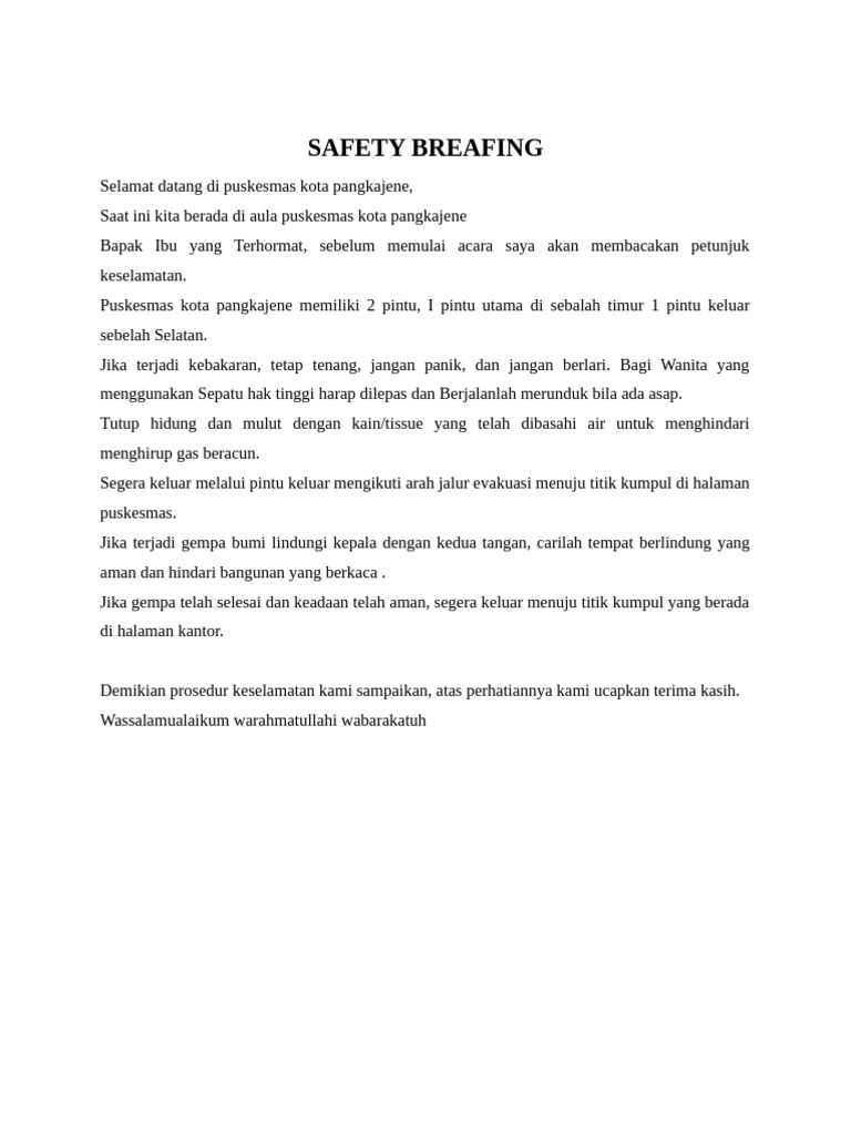 Safety Breafing | PDF