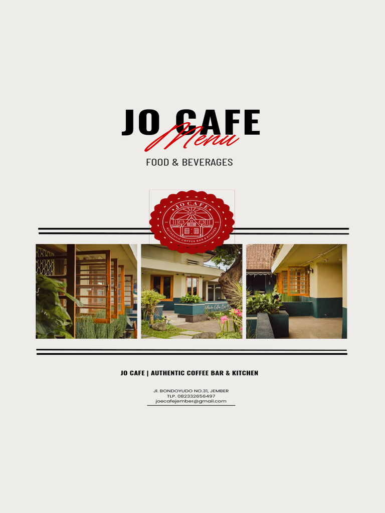 Jo Cafe Menu | PDF