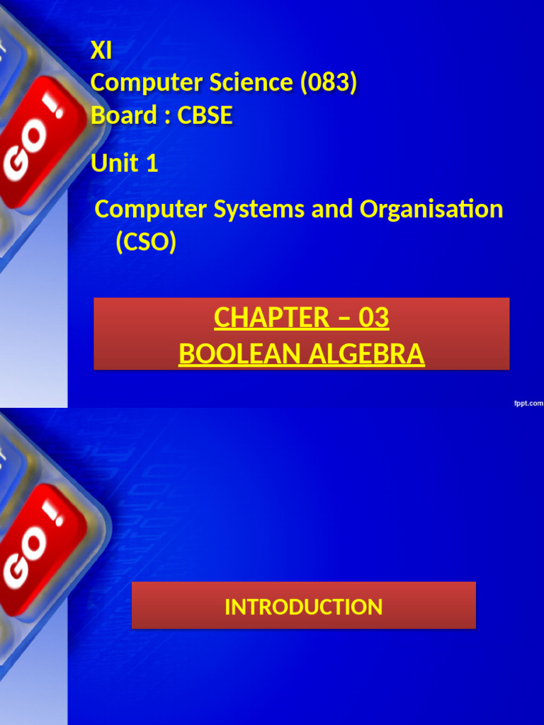 Chapter 3 Boolean Algebra | PDF