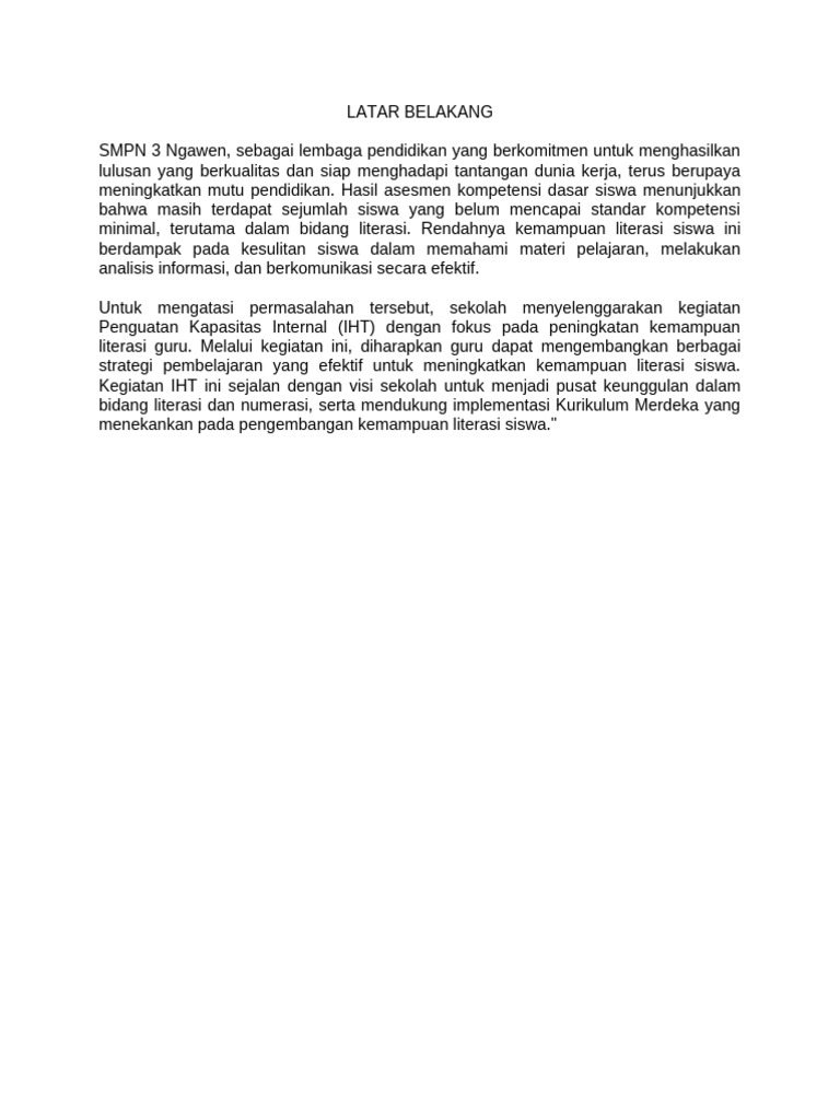 Latar Belakang | PDF