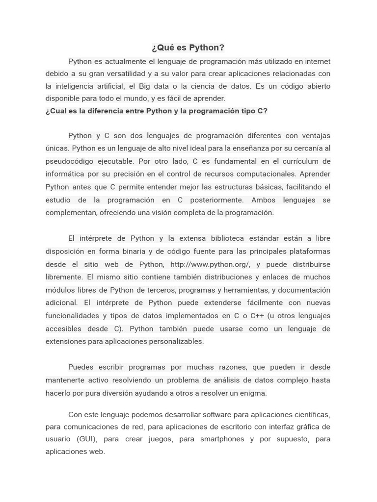 ¿Qué es Python | PDF ¿Qué es Python | PDF