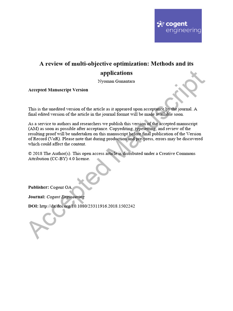 2018_A review of multi-objective optimization Methods and its | PDF 2018_A review of multi-objective optimization Methods and its | PDF
