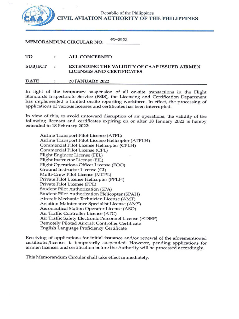 Memorandum Circular No. 05 2022 | PDF