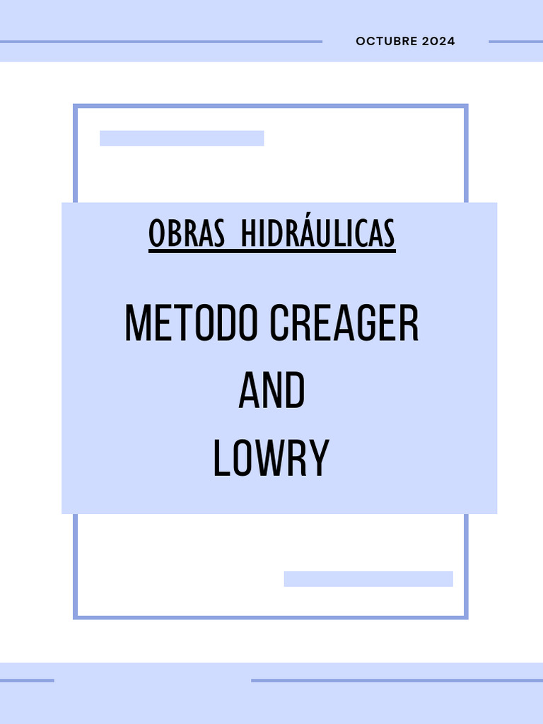 Metodo Creager and Lowry | PDF