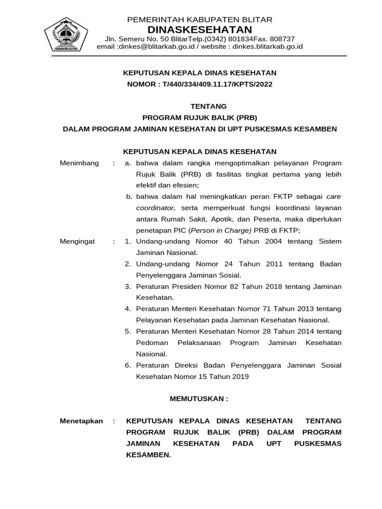 Sk-Pasien-Rujuk-Balik | PDF
