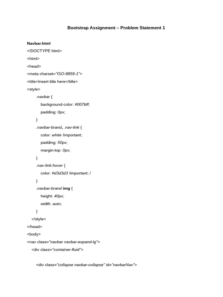 Bootstrap Problem Statement 1 | PDF