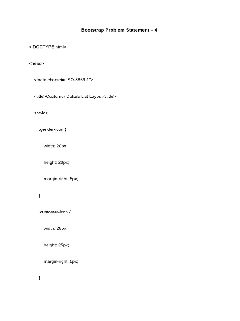 Bootstrap Problem Statement - 4 | PDF