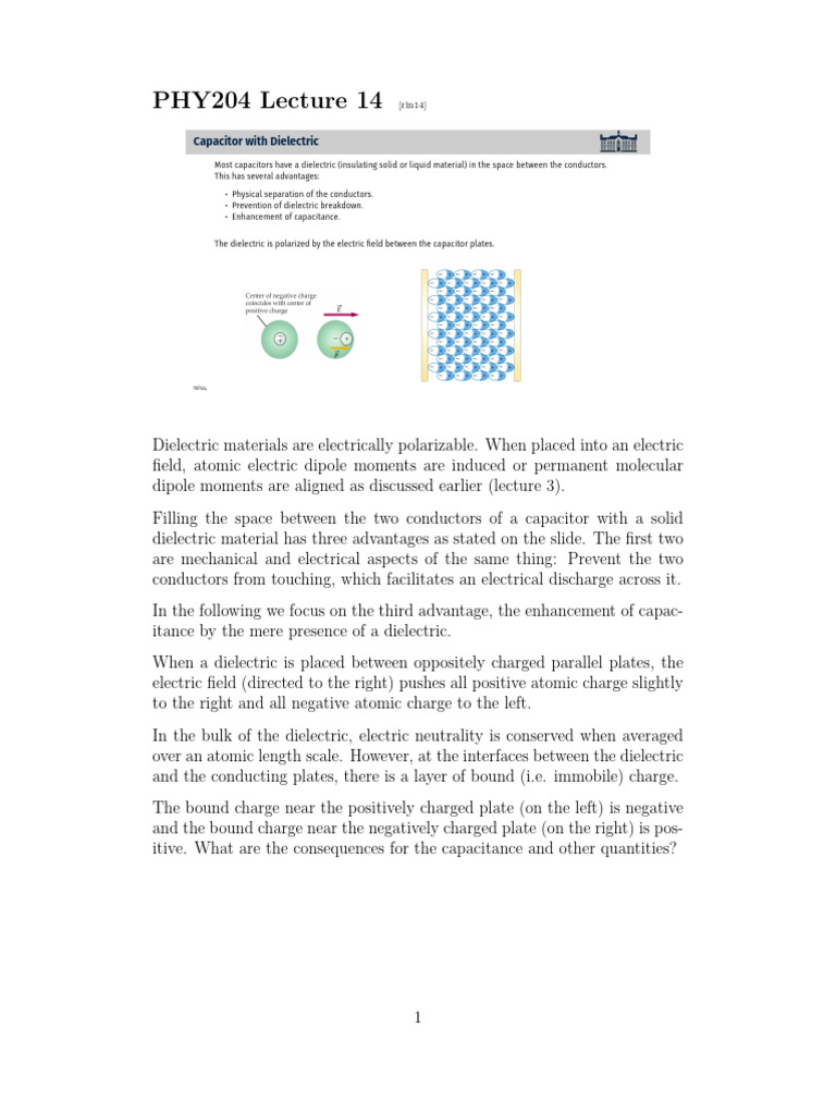 PHY204 Lecture14 | PDF