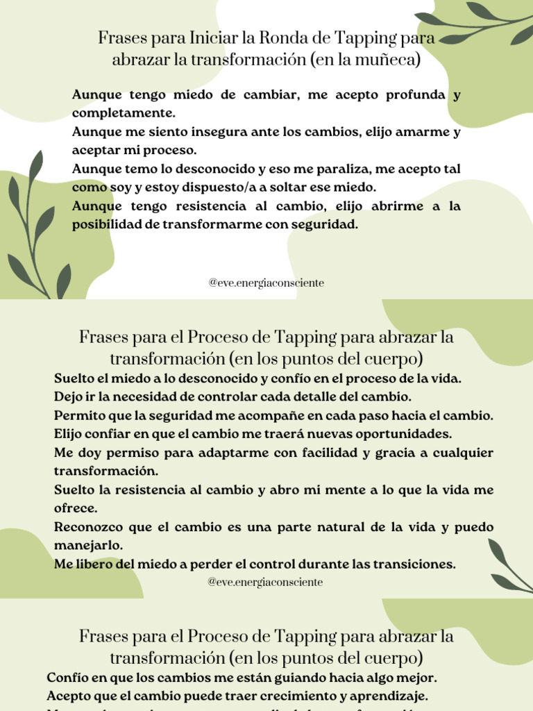 Tapping para la Transformacion | PDF