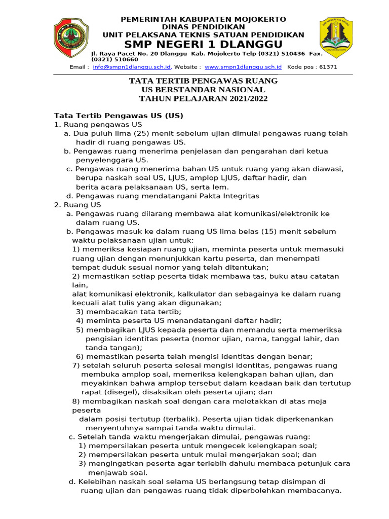 Tatib Pengawas Ruang | PDF